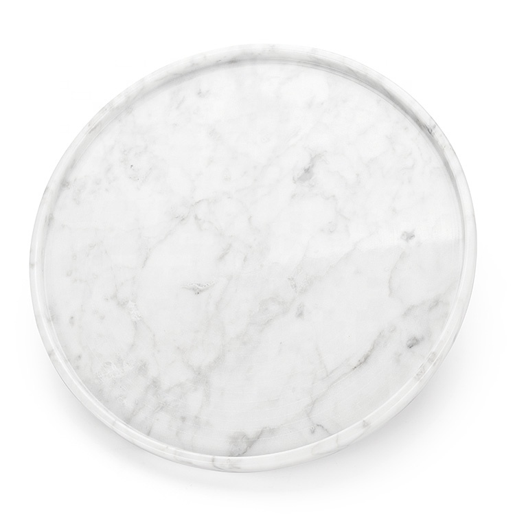 White Marble Round Pastry Board